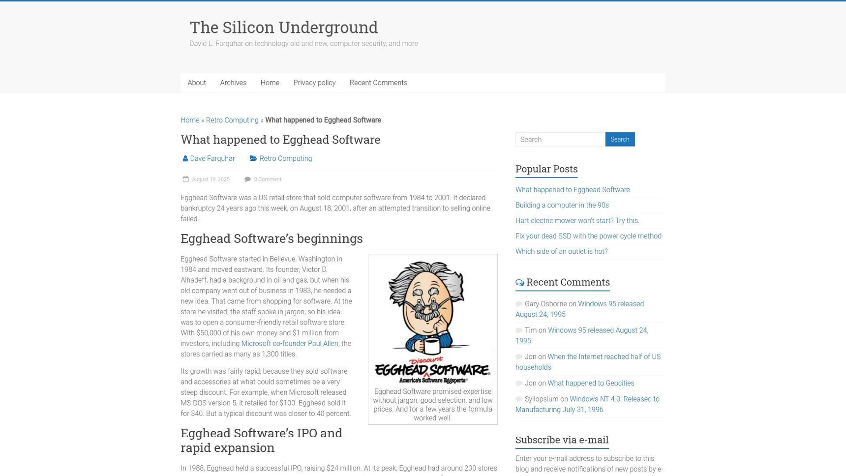 Tech Community Shares Fond Memories of Egghead Software's Golden Era in ...