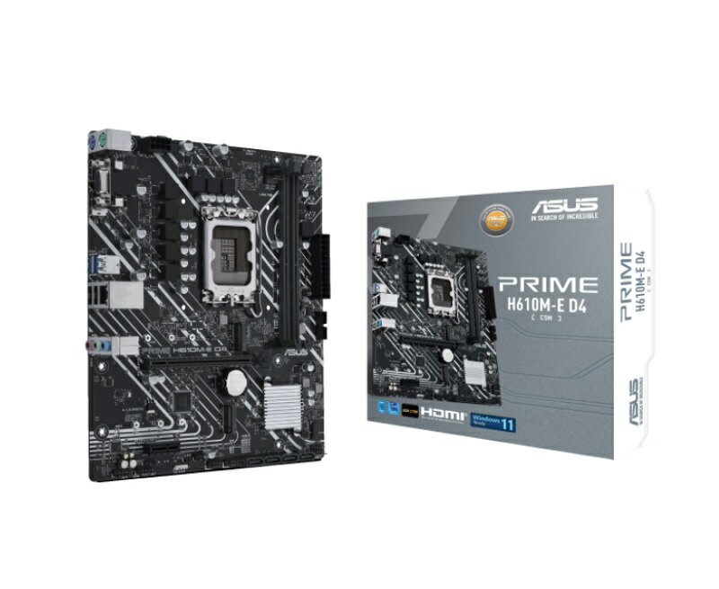 華碩 ASUS PRIME H610M-E D4-CSM 主機板 M-ATX Intel H610 腳位 LGA1700 規格價格總覽