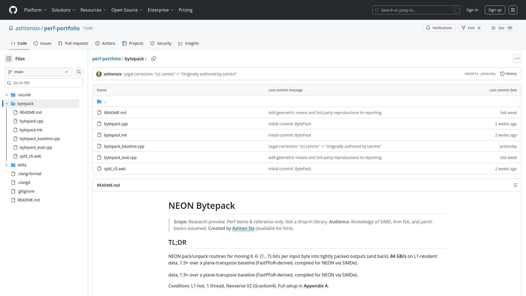 NEON Bytepack Achieves 86 GB/s Performance with ARM SIMD Optimization ...
