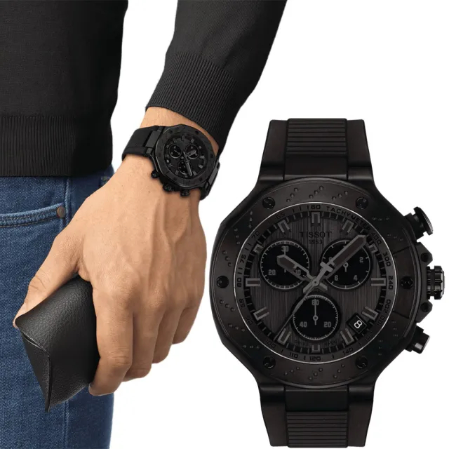 Tissot T-Race 競速計時石英腕錶 45mm 黑色橡膠表帶 T1414173706100 規格價格總覽