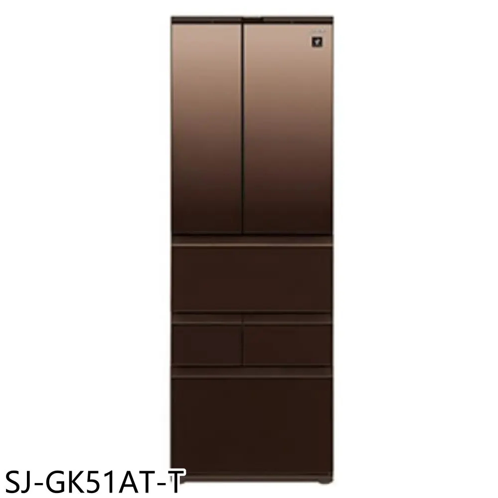 SHARP SJ-GK51AT 504公升六門對開變頻冰箱 - 水漾白/璀璨棕 規格價格總覽