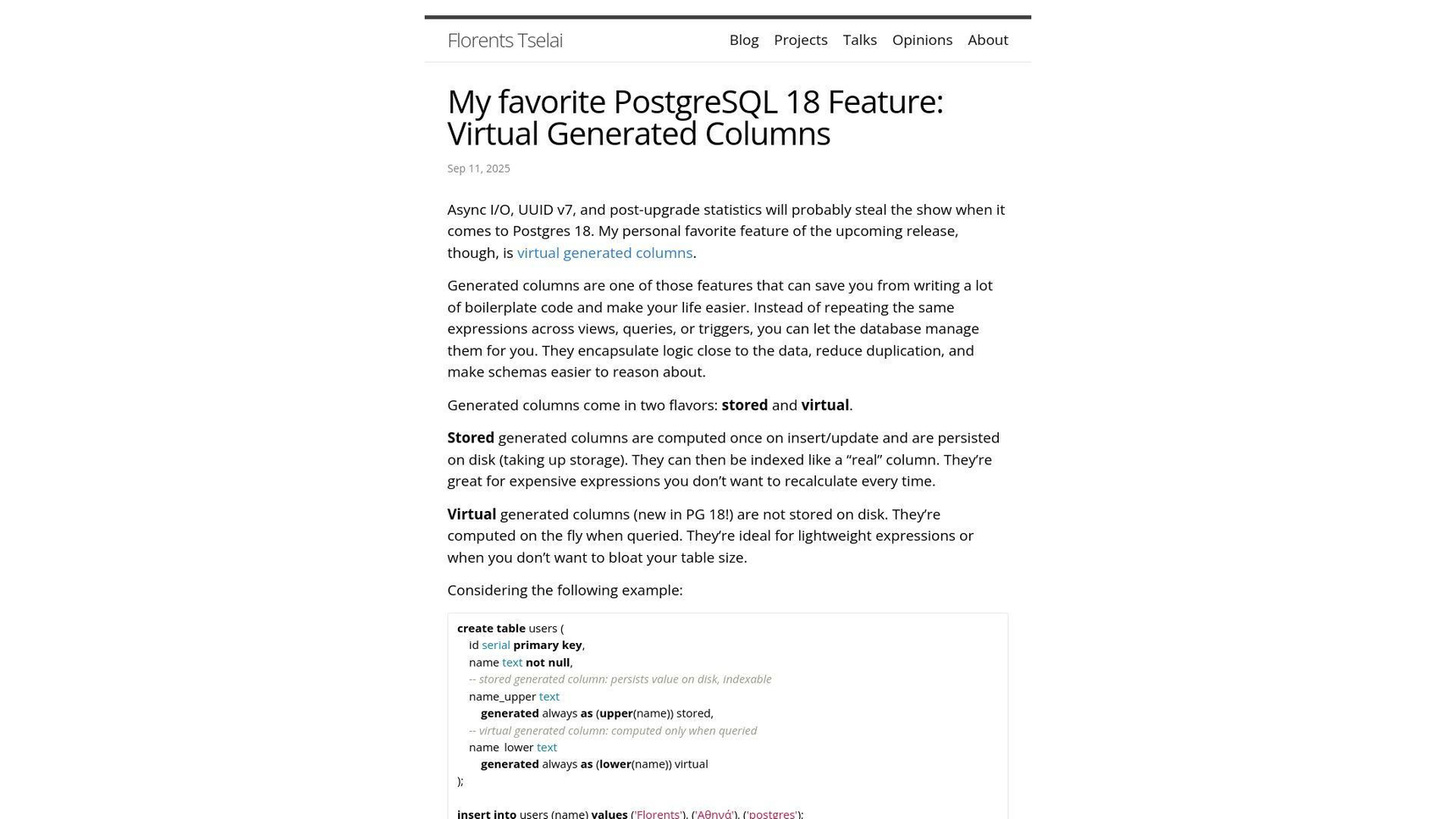 PostgreSQL 18's Virtual Generated Columns Spark Debate Over Database ...